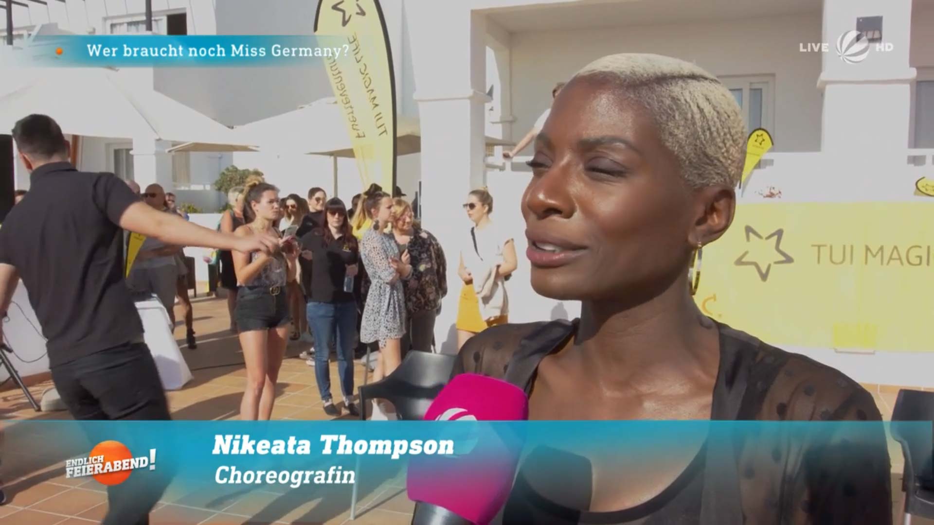 Miss Duitsland?! Interview voor Sat1 "Endlich Feierabend" (Eindelijk ...